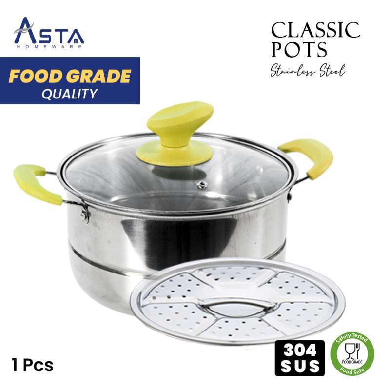 Promo Asta Homeware Panci Sup Pot 16 18 20 22 Cm Stainless Steel Tutup ...