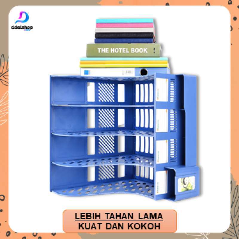 Promo Rak Buku Kotak Penyimpanan Box File Dokumen Atk Keranjang Plastik ...