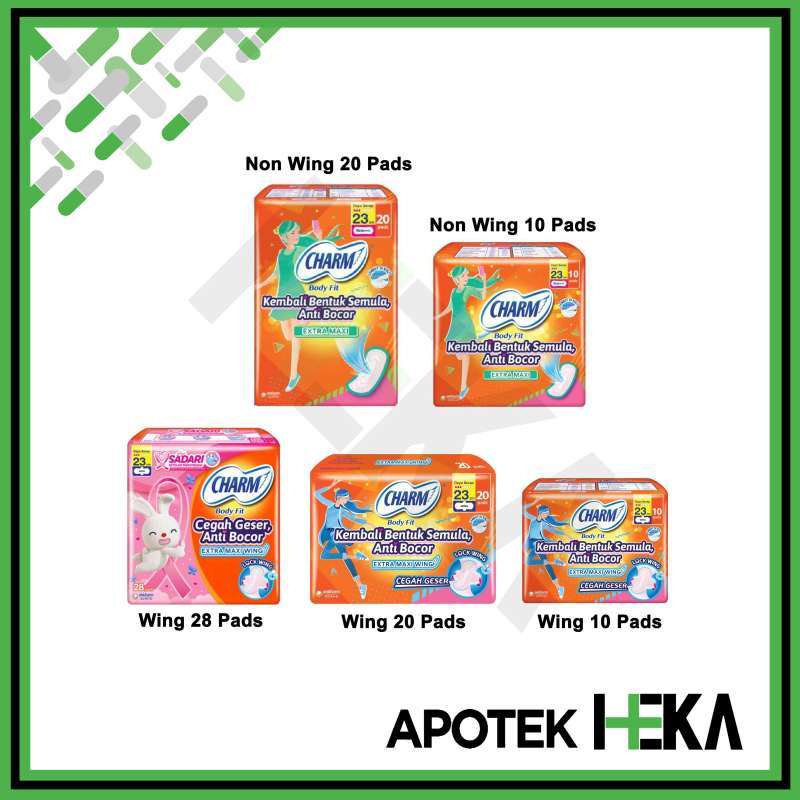 Jual Charm Body Fit Extra Maxi 23 Cm Wing / Non Wing 10p / 20p / 28p Di ...