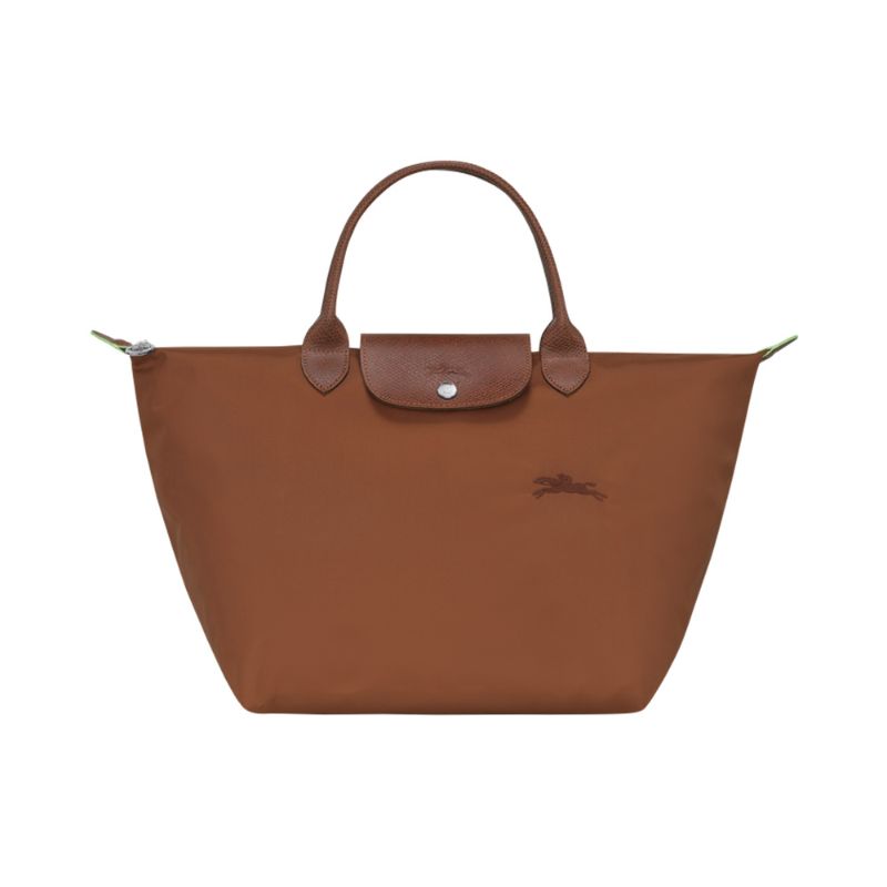 Jual Longchamp Le Pliage Green Medium Top Handle Bag Cognac Di Seller ...