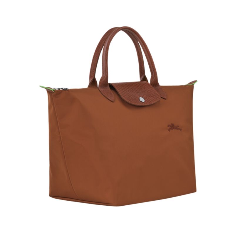 Jual Longchamp Le Pliage Green Medium Top Handle Bag Cognac Di Seller ...