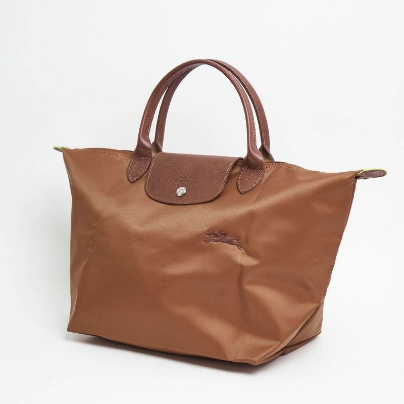 Jual Longchamp Le Pliage Green Medium Top Handle Bag Cognac Di Seller ...