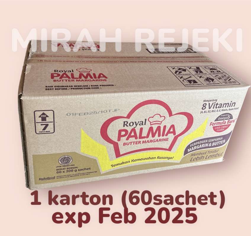 Jual Royal Palmia Butter 200gr X 60 Sachet Di Seller Mirah Rejeki ...