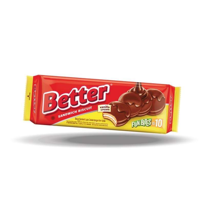 Promo Better Biskuit Sandwich Vanilla Cream | Krim Vanila - 100 Gr ...