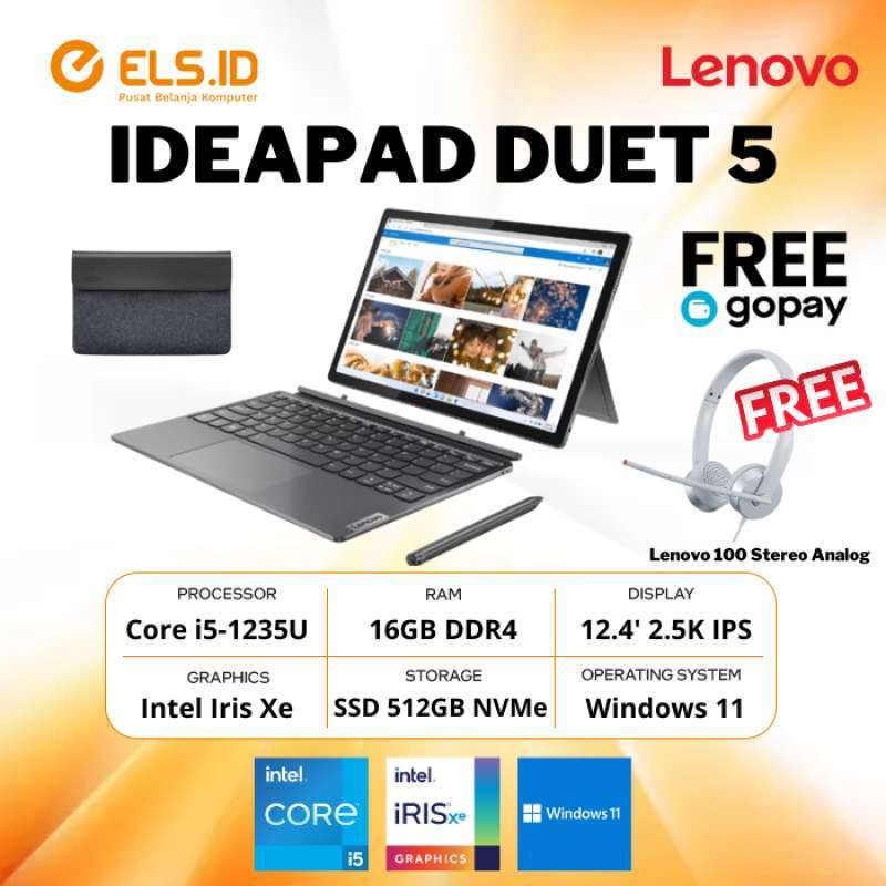 Jual Lenovo Ideapad Duet 5 12iau7 Core I5 1235u 16gb Ssd 512gb W11+ohs ...