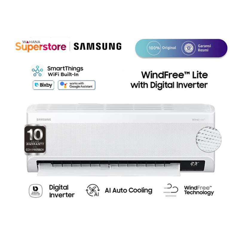 Promo Samsung Ac Split Windfree Lite 1 Pk - Ar10cyfaawknse Diskon 4% Di Seller Wahana Super ...