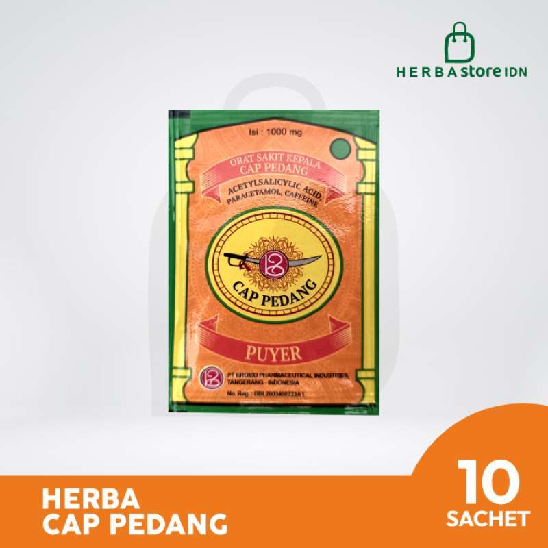 Jual CAP PEDANG - Obat Sakit Kepala - 10 Sachet di Seller Herba Store ...