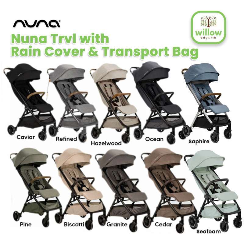 Jual Stroller - Nuna Trvl With Rain Coat & Transport Bag - Seafoam Di ...