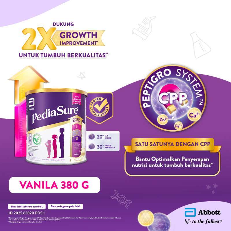 Promo Pediasure Vanila 380g (1-10th) - Nutrisi Pertumbuhan Diskon 1% Di ...