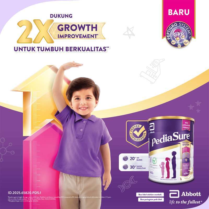Promo Pediasure Vanila 380g (1-10th) - Nutrisi Pertumbuhan Diskon 1% Di ...