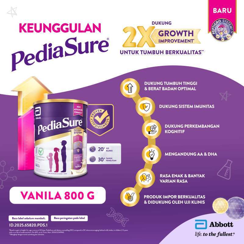 Promo Pediasure Vanila 800 G (1-10th) - Nutrisi Pertumbuhan - 3 Pcs ...