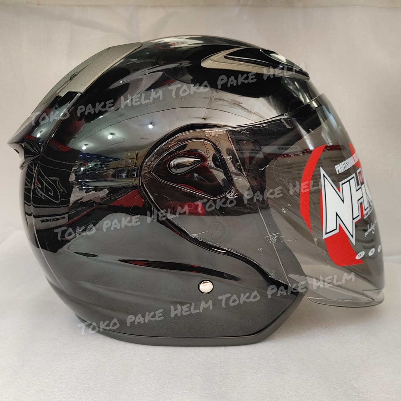 Jual Helm Nhk R6 Hitam Kilat Helm Nhk Half Face R 6 - Black Gloss M Di ...