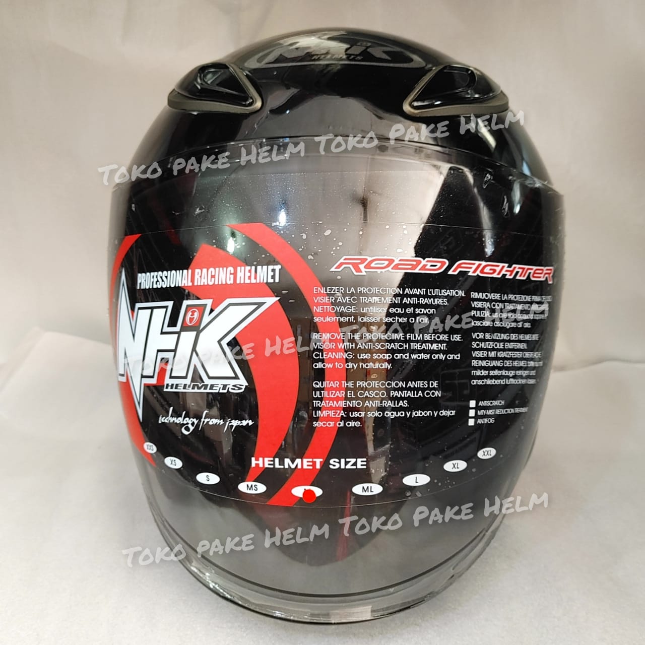 Jual Helm Nhk R6 Hitam Kilat Helm Nhk Half Face R 6 - Black Gloss M Di ...