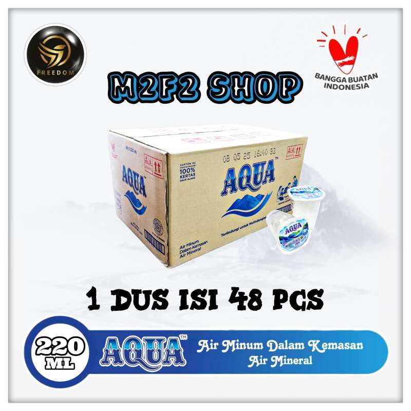 Jual Air Mineral Aqua Gelas Plastik - 220 ml (Kemasan Karton) di Seller ...