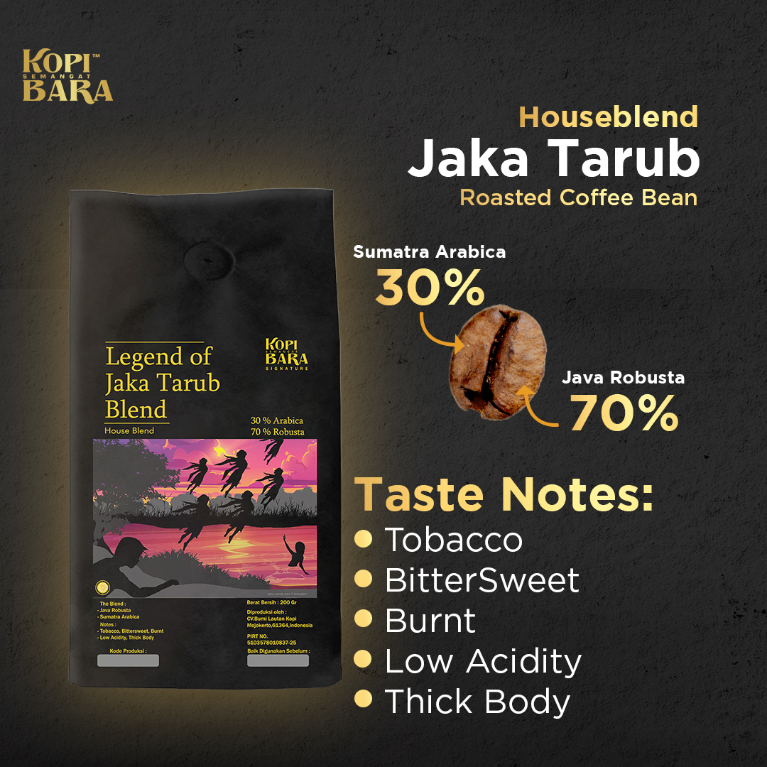 Jual Kopi Bara - Roasted - Jaka Tarub Houseblend 200gr - Giling Kasar ...