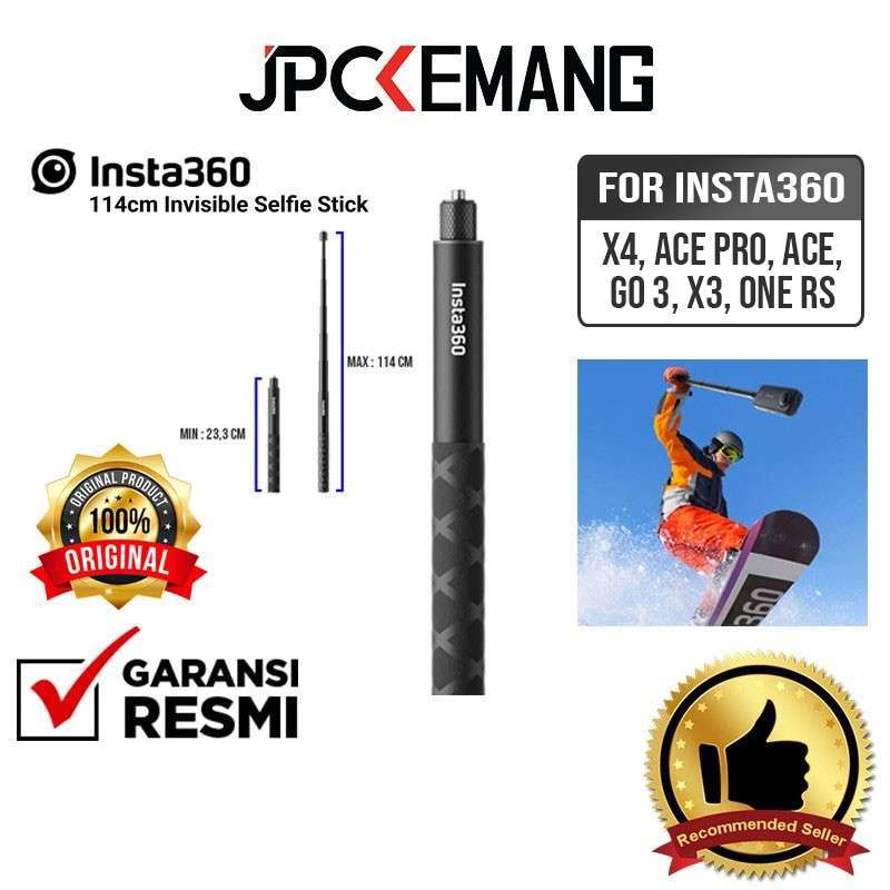 Promo Jpc Kemang Insta360 114cm Invisible Selfie Stick Insta 360 114 Cm Garansi Resmi Diskon 6% ...