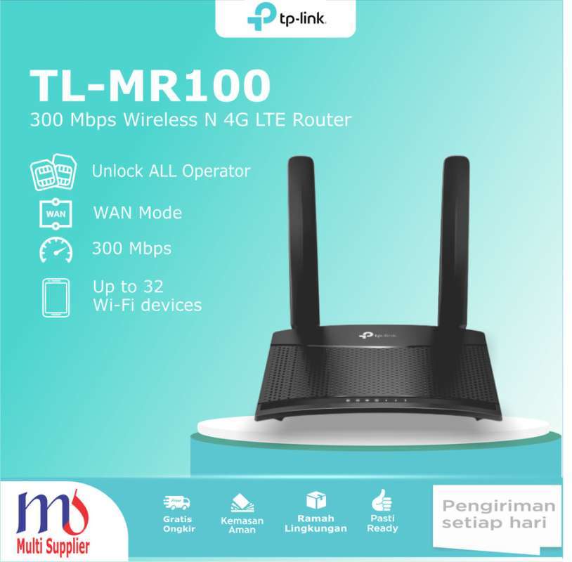 Promo Tp-link Tl-mr100 300mbps 4g Lte Sim Card Slot Router Diskon 32% ...