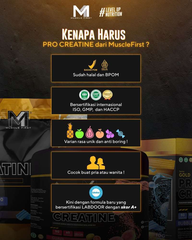 Jual Muscle First Pro Gold Creatine Peach 360gr - Menambah Massa Otot ...