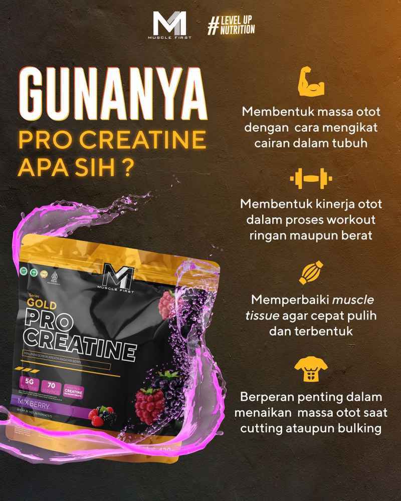 Jual Muscle First Pro Gold Creatine Peach 360gr - Menambah Massa Otot ...