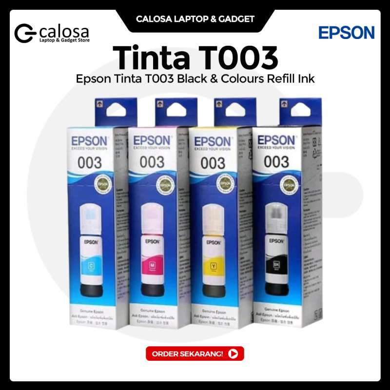 Jual Tinta Printer Epson T003 / 003 Black Cyan Magenta Yellow - Refill Ink Original Di Seller ...