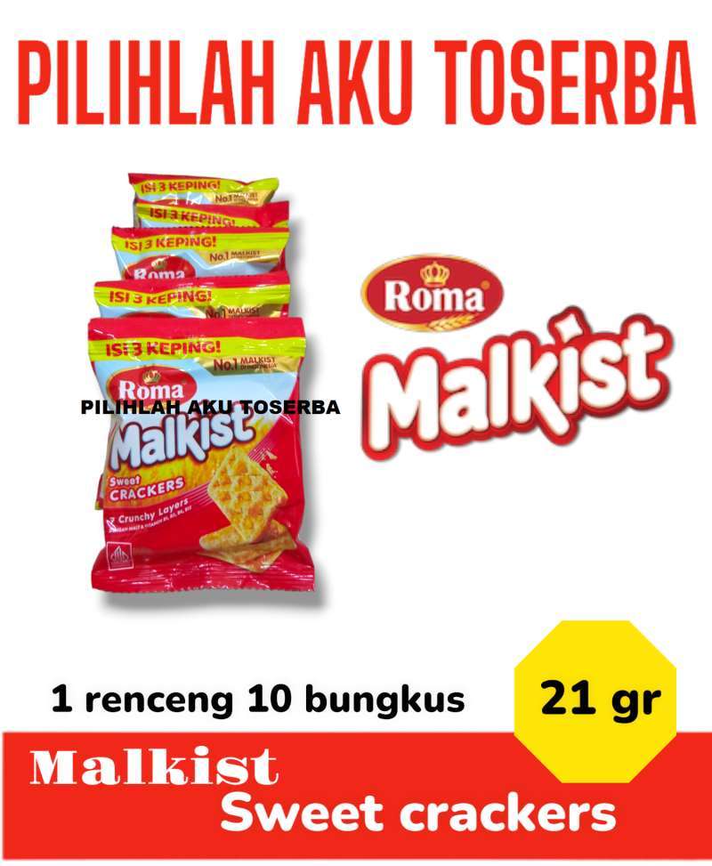 Promo Biskuit Roma Malkist Crackers Renceng (tabur Gula) - 1 Kardus Isi ...