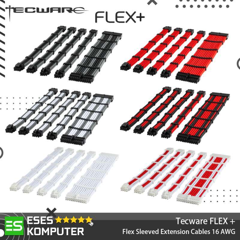 Jual Psu Extension Tecware Flex+ Plus Sleeved Extension Cables Set Di ...