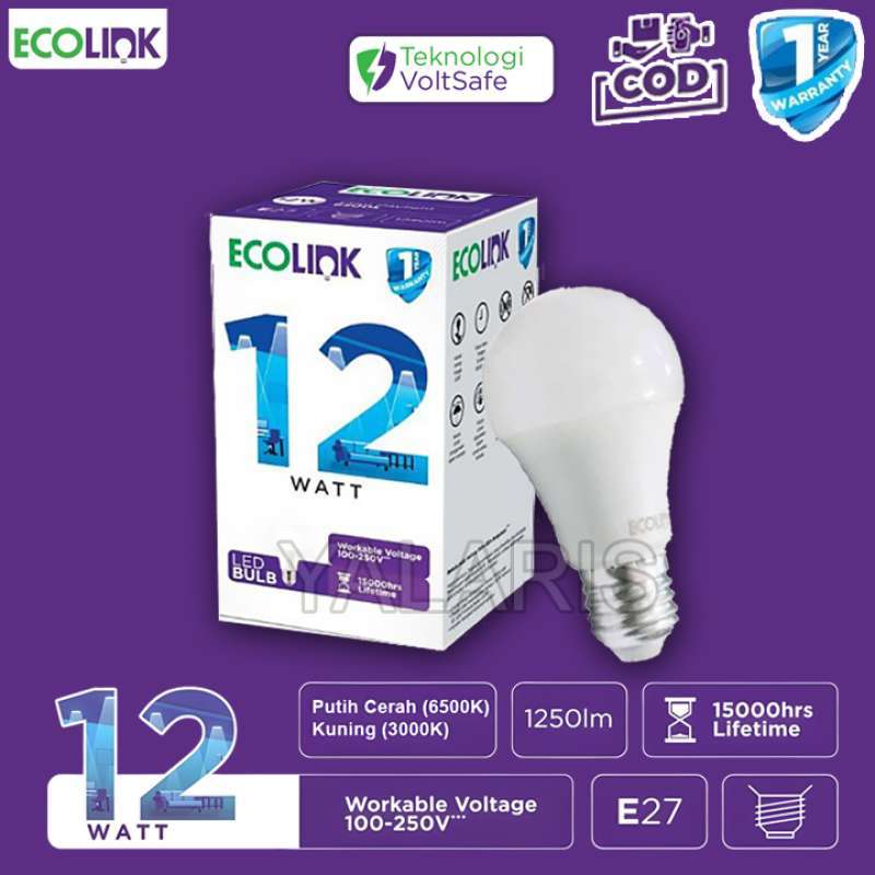 Jual Ecolink Lampu Led Bulb Bohlam W Watt Watt W Garansi Tahun Resmi Di Seller Yalaris