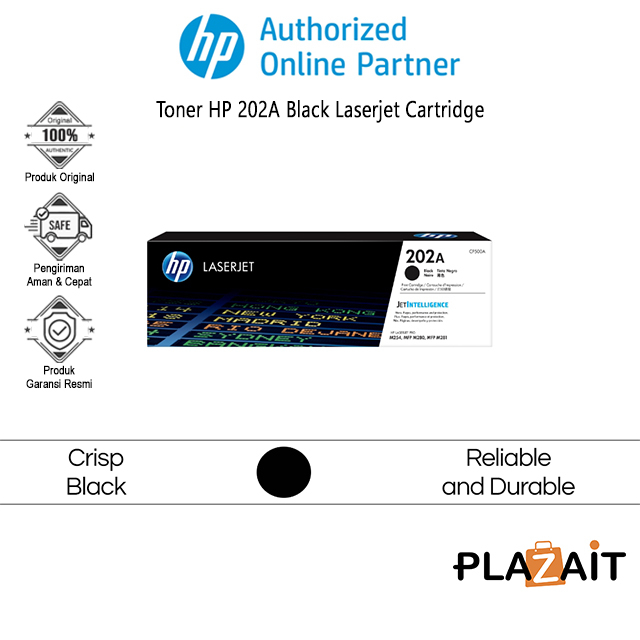Jual HP Toner 202A Black LaserJet Cartridge CF500A - 100% ORIGINAL ...