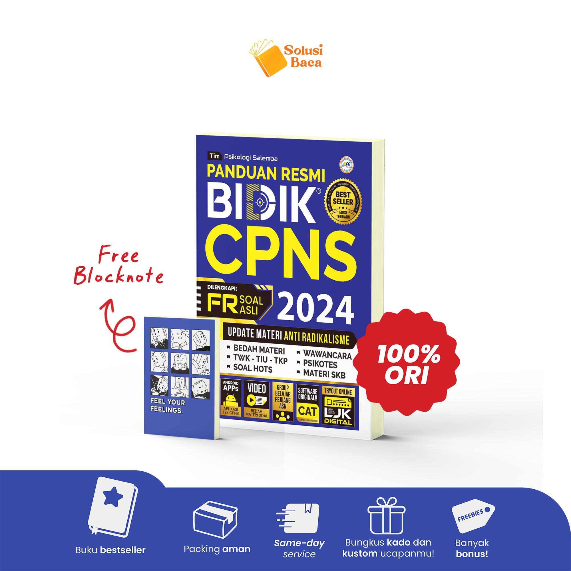 Jual Buku Panduan Resmi Bidik Cpns 2024 Fr Soal Asli Bonus Blocknotes