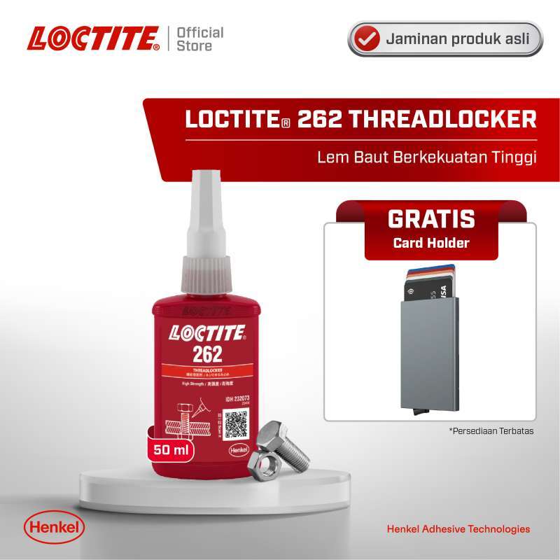 Jual Henkel LOCTITE 262 Threadlocker Lem Baut 50 ml - 262+Card Holder di Seller LOCTITE Indo ...