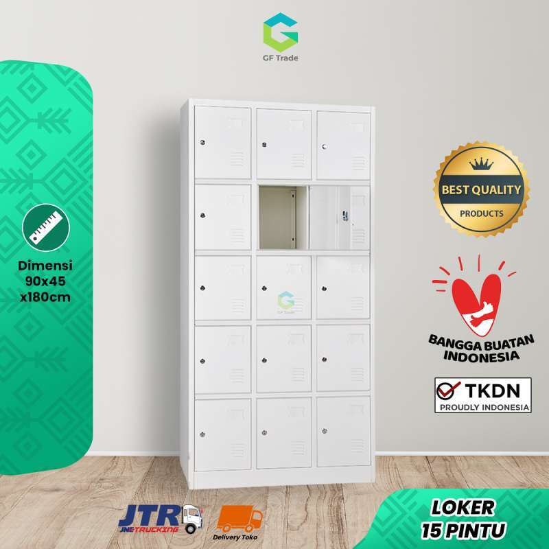 Jual [KHUSUS KURIR TOKO] Loker Besi 15 Pintu Lemari Arsip Kantor Steel ...
