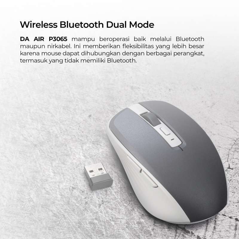 Jual Mouse Office Da Rubix Wireless Dual Mode Mini Ergonomic Huano ...