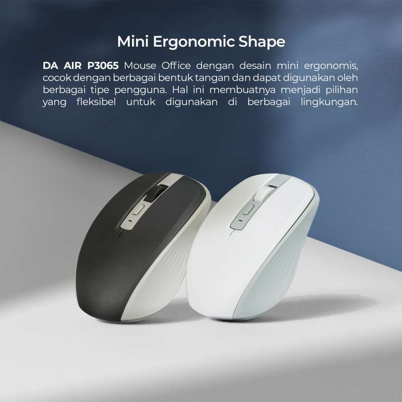 Jual Mouse Office Da Rubix Wireless Dual Mode Mini Ergonomic Huano ...