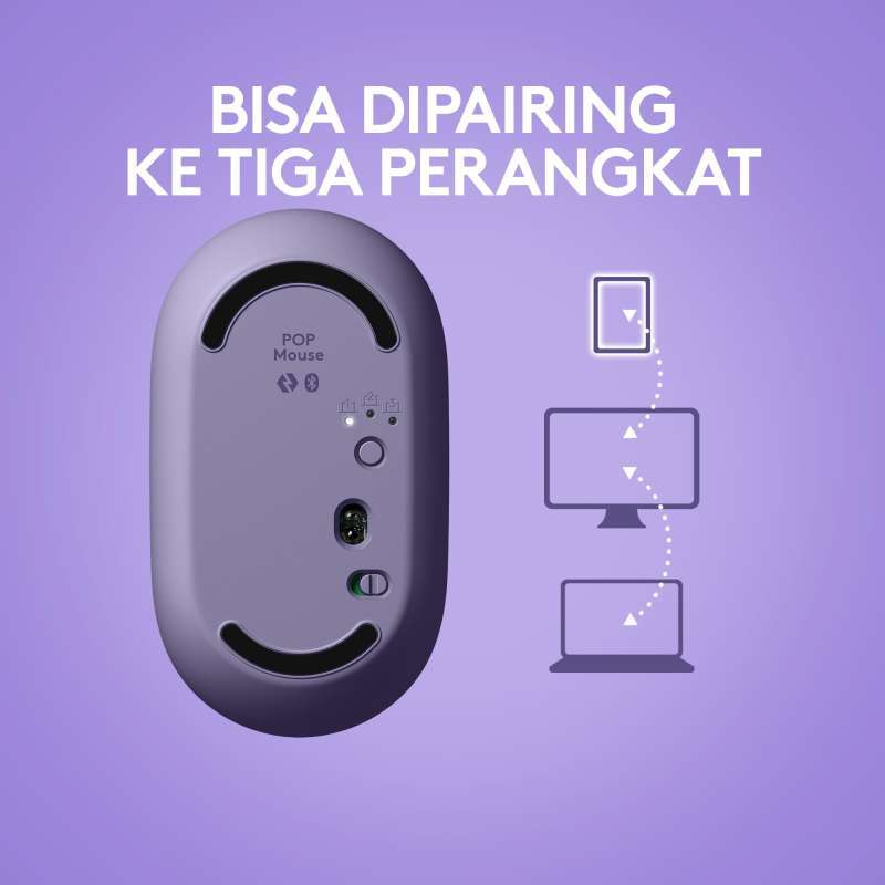 Promo Logitech Pop Mouse Wireless Cosmos Lavender Diskon 36% Di Seller ...