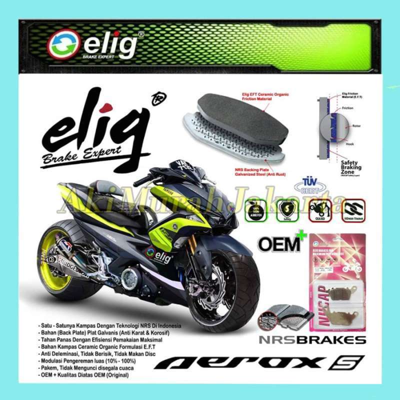 Jual Kampas Rem Depan Yamaha Nmax / Aerox / Lexi / Mx King Elig Em349 ...