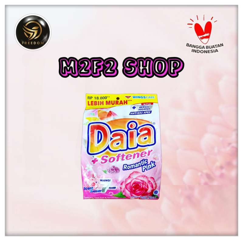 Promo Daia Softener Romantic Pink Bubuk Sabun Cuci Baju - 800 Gr ...