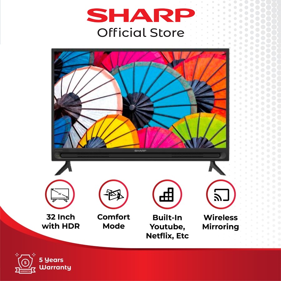 Promo SHARP 2T-C32DF1I AQUOS LED TV New Easy Smart HD Ready [32 Inch ...