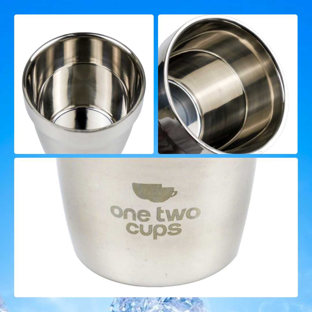 Promo One Two Cups Gelas Bir Stainless Steel 180ML - J070 Diskon 37% di ...