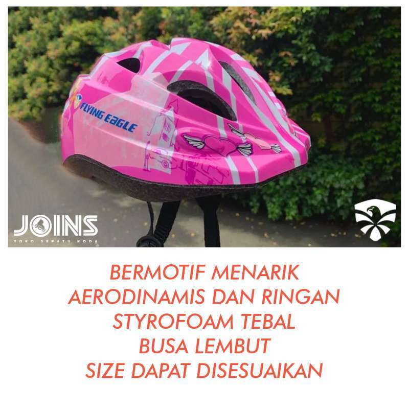 Jual Helm Anak Sepatu Roda Dan Sepeda Merk Flying Eagle V5 - Pink Di ...