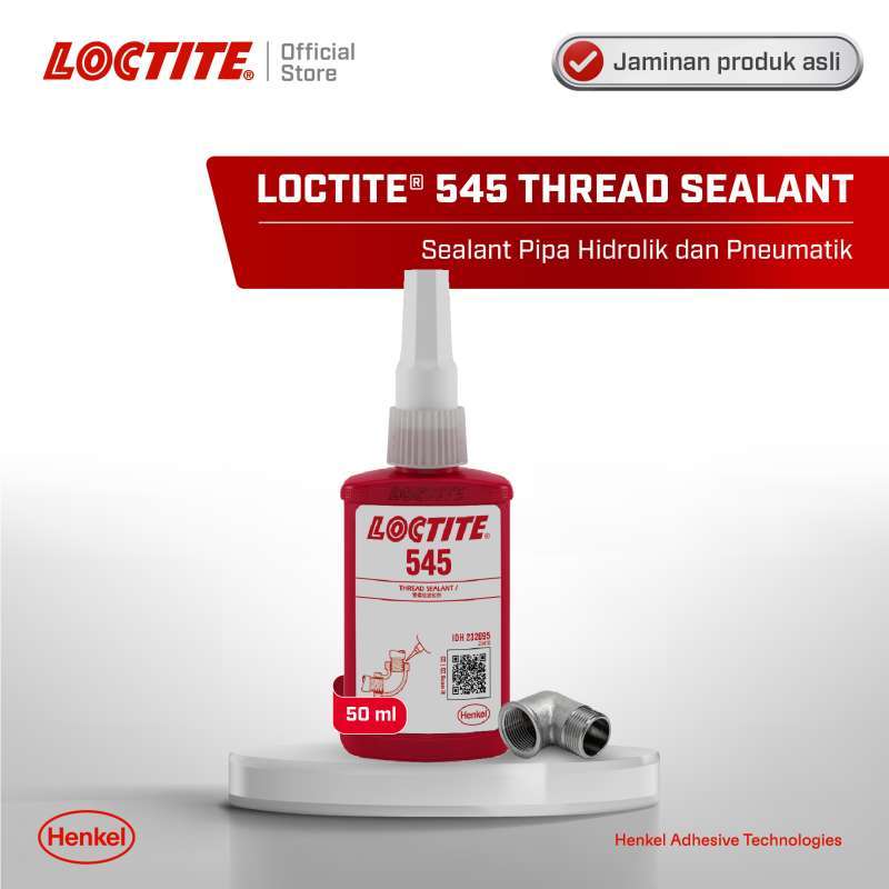 Promo Henkel LOCTITE 545 Thread Sealant Seal Pipa Merah Hidrolik 50 ml ...