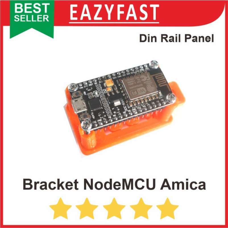 Jual Bracket Dudukan Modul ESP NodeMCU Amica Module MCB Din Rail Rel ...
