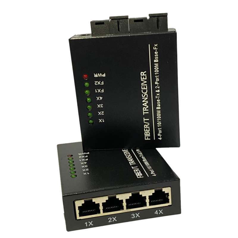 Jual Media Converter 2 Fo 4 Lan Cm2f4e Htb 2 Port Sc 4 Port Rj45 Media ...