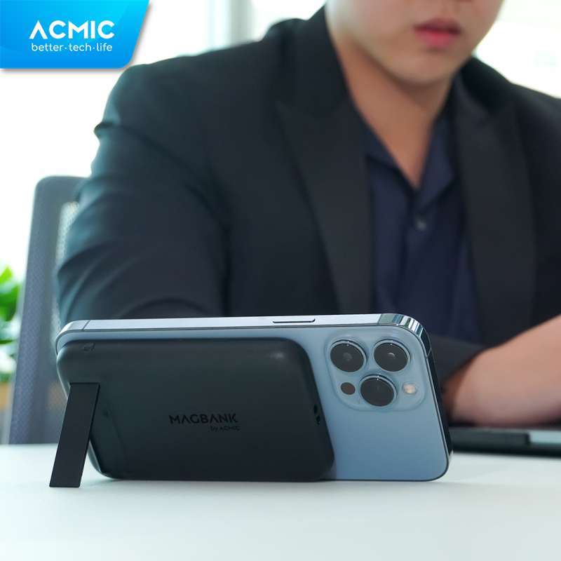 Promo Acmic Magbank 5000mah MagSafe Wireless Powerbank Apple & Android ...