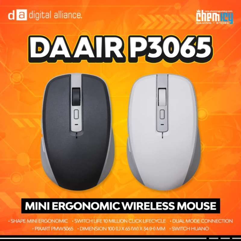 Jual Digital Alliance Da Air P3065 Mini Ergonomic Wireless Mouse Di ...