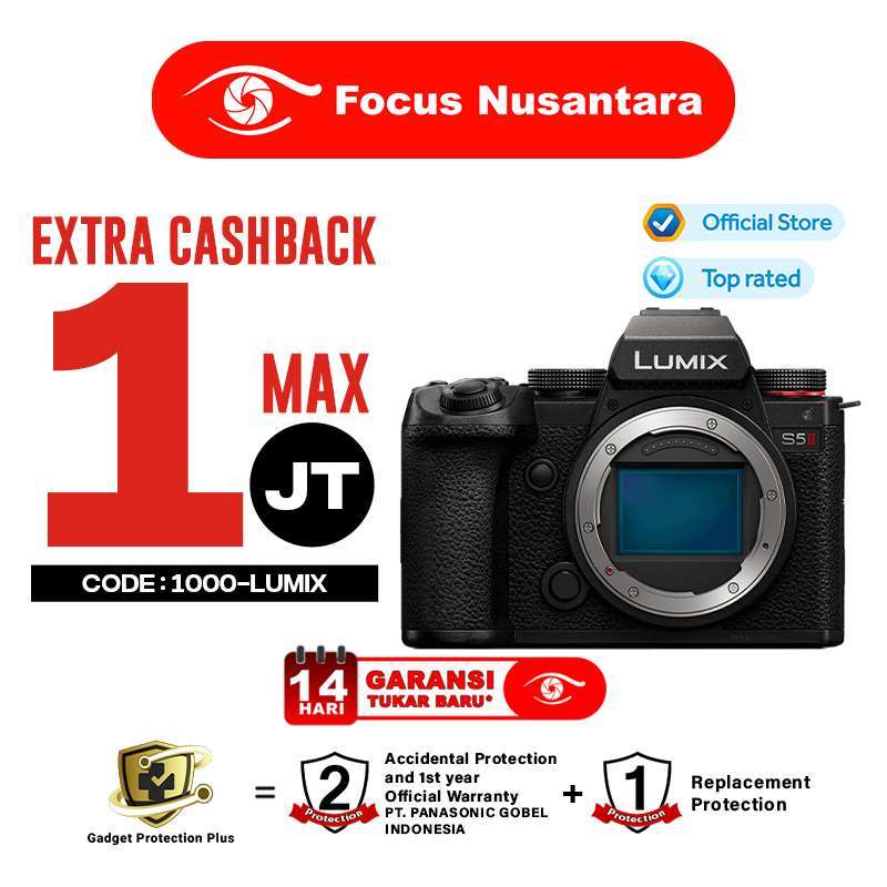 Promo Focus Nusantara - Panasonic Lumix S5 Mark Ii Lumix S5ii S5 M2 Body Only Kamera Mirrorless ...