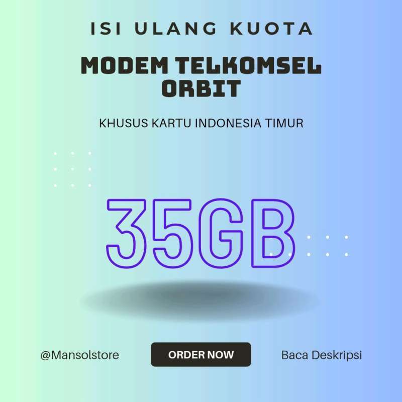 Jual Voucher Paket Data Telkomsel Orbit 35gb Khusus Papua Dan Maluku ...