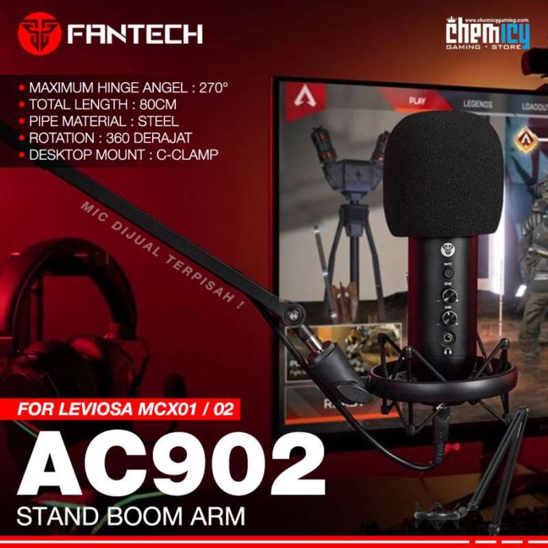Jual Fantech Ac902 Ac-902 Microphone Stand Boom Arm For Leviosa Mcx0102 ...