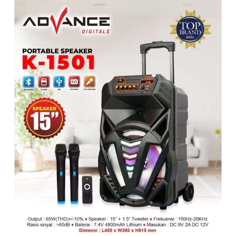Promo Speaker Meeting Advance K 1501n Bluetooth 15 Inch K1501 Free Mic ...