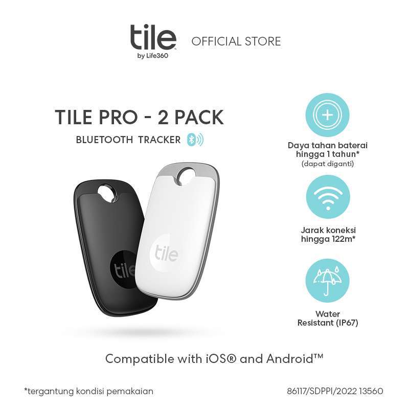 Promo Tile Pro - 2 Pack - Bluetooth Tracker / Pelacak Pintar Diskon 20% ...