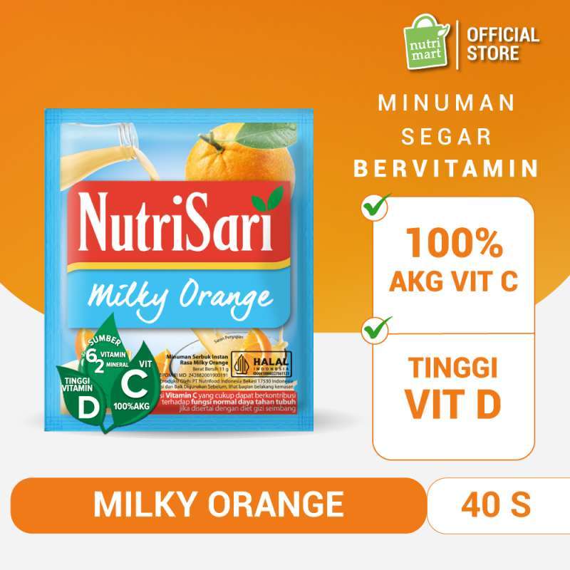 Promo Nutrisari Milky Orange Minuman Buah Vitamin C & Vitamin D 40 ...